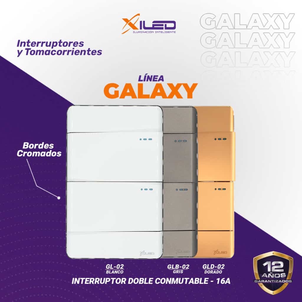 INTERRUPTOR DOBLE – LÍNEA GALAXY – Electroxiled