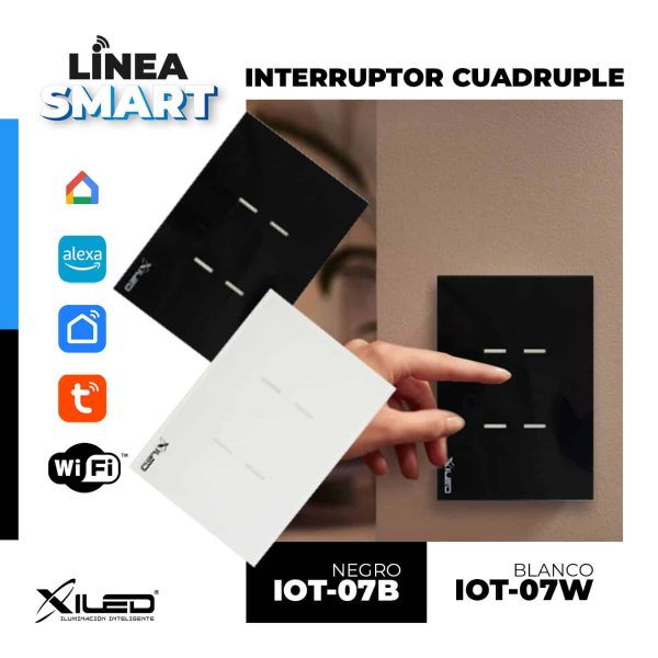 INTERRUPTOR CUADRUPLE SMART - Electroxiled