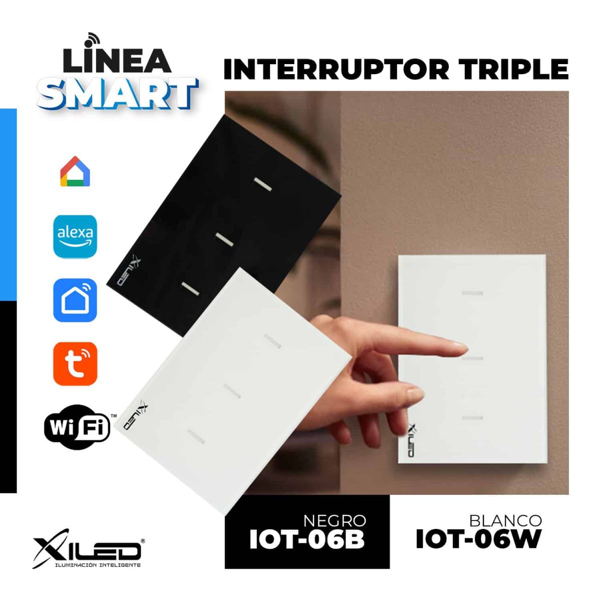 INSTERRUPTOR TRIPLE SMART - Electroxiled